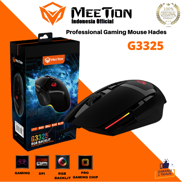MeeTion Professional Gaming Mouse Hades G3325 | Lazada Indonesia
