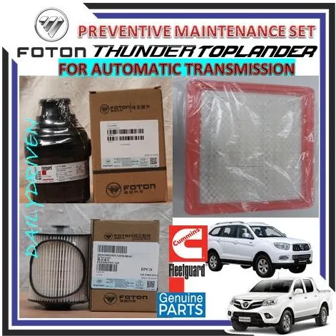 OIL, FUEL, AIR FILTER FOTON THUNDER TOPLANDER AUTOMATIC TRANSMISSION ...