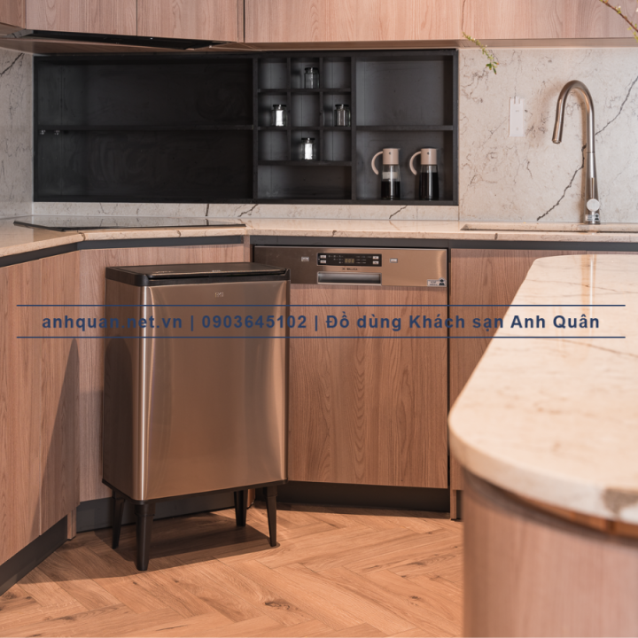 Thùng rác inox 40L EKO tái chế phân loại rác 2 ngăn, 20L + 20L | Lazada.vn