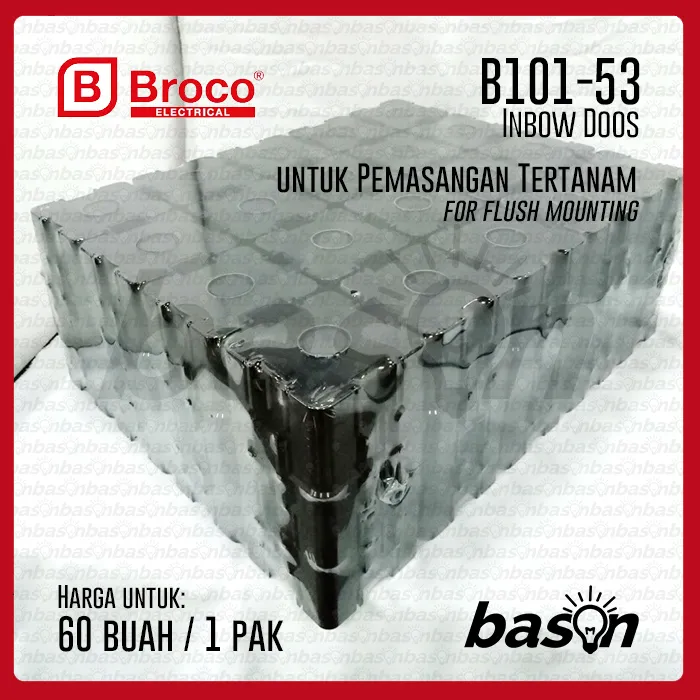 BROCO B101 Inbow Doos - 60 PCS - Mangkok Saklar untuk penanaman di ...