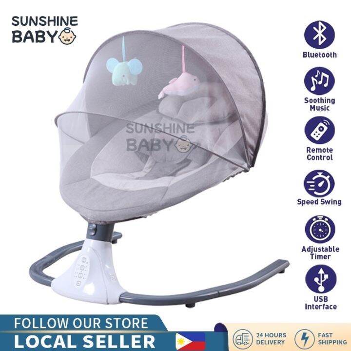 Baby Electric Rocking Chair Remote Control Can Be Rocked With Mosqui ...