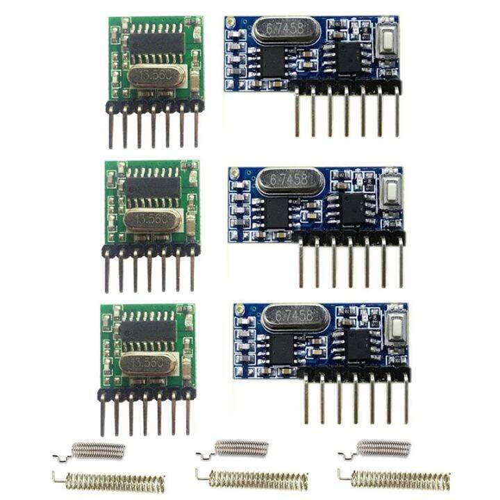 Wireless RX480E-4WQB 433Mhz RF Module Transmitter and Receiver 3 Sets 4 ...