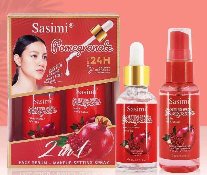 S12123 เซรั่มบำรุงหน้า Sasimi Fit me 2in1 เซรั่มซาซิมิ+สเปรย์ มอยเจอร์ ...