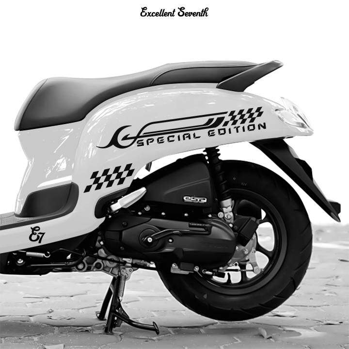 STRIPING STICKER SCOOPY VESPA MATIC GENIO / LIST GARIS / RACE / RACING ...