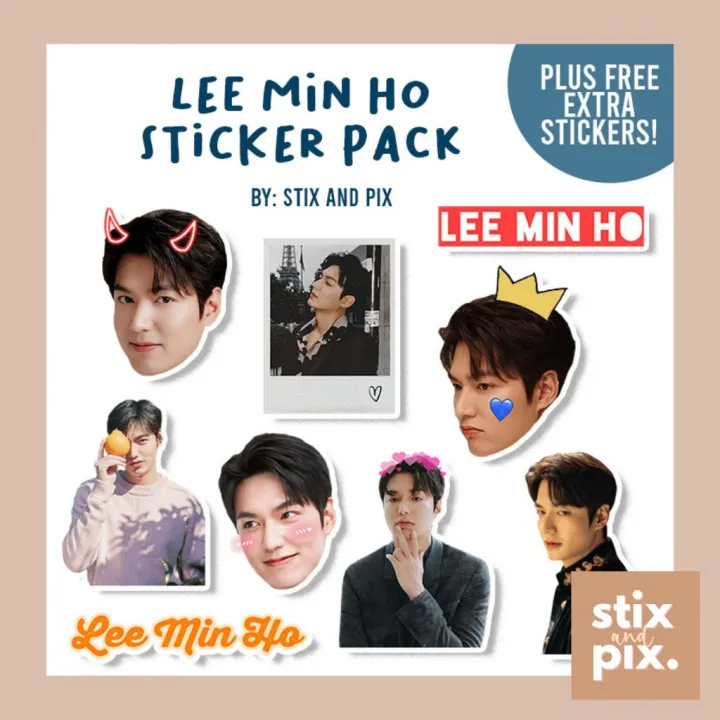 【Cash sa paghahatid】 Lee Min Ho Sticker Pack - with free extra stickers ...
