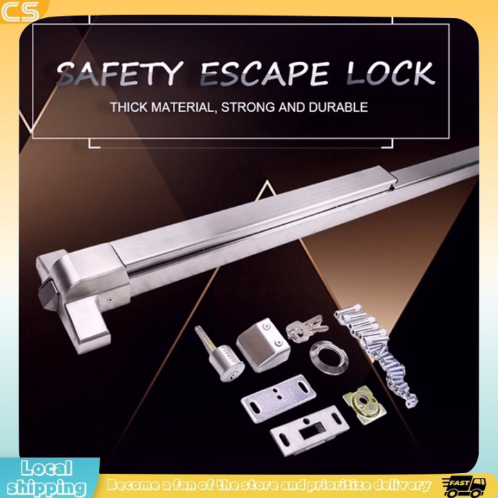 Stainless Steel Security Escape Fire Rated Push Type Rim Panic Exit Bar ...