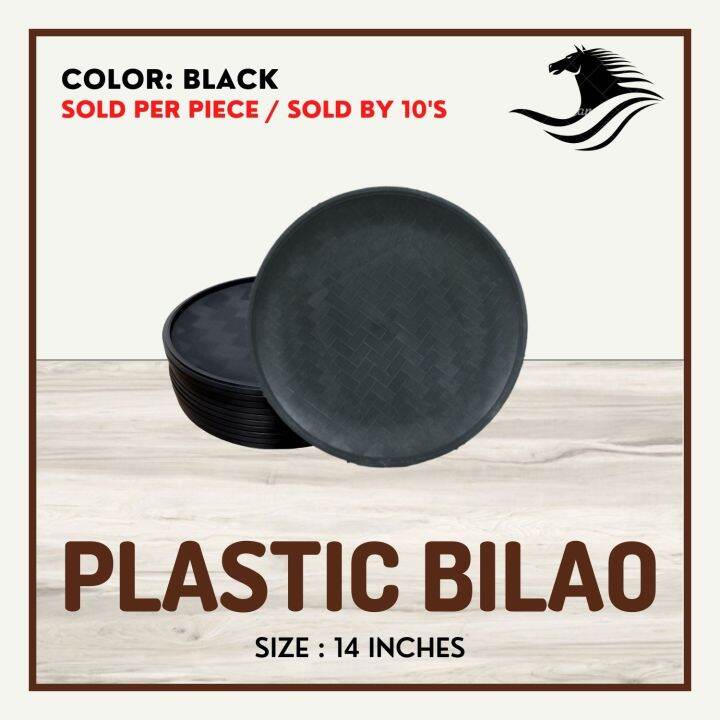 Reusable Plastic Bilao 14in Black Bilao [ 1 piece | 10 pieces ] Perfect ...