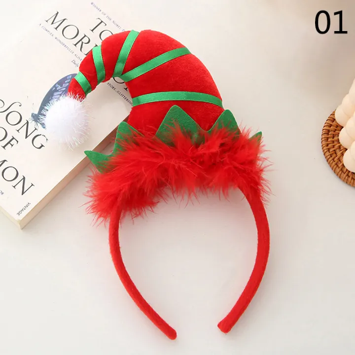 RAZIE BIN Women Girl Light Up Elf Hat Headwear LED Elves Headband ...