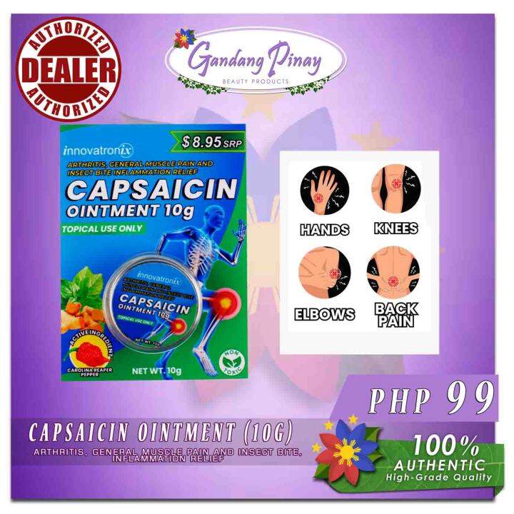 GandangPinay Capsaicin Ointment 10g Anti Arthritis Joint Wrist Finger ...