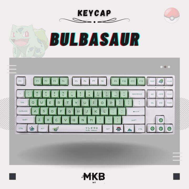 [READY STOCK] Pokemon Bulbasaur Anime PBT XDA Profile Keycap Set for ...