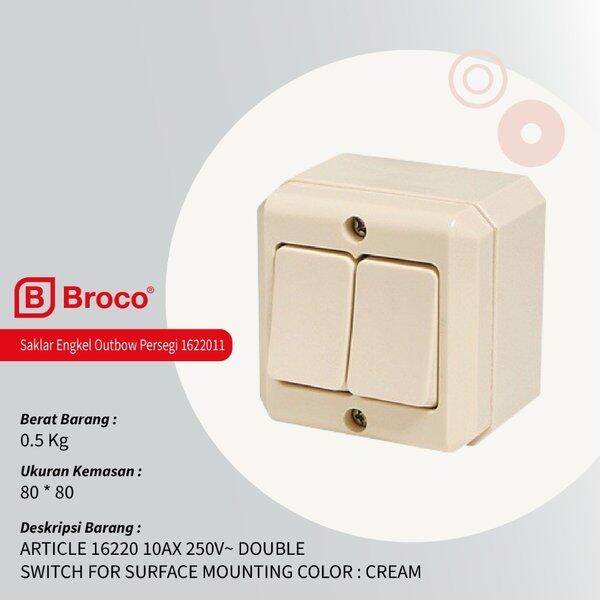 BROCO OB SAKLAR SERI SEGI CREAM 16220 - DOUBLE SWITCH OUTBOW - PROMO ...