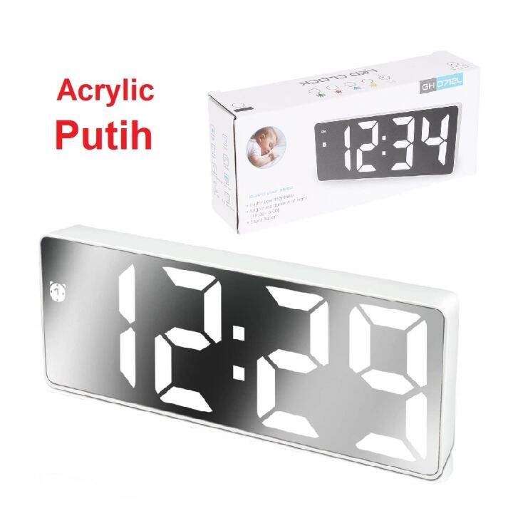 Jam Meja Digital Led Weker Table Tidur Digital Alarm Clock GH-0712L 3D ...