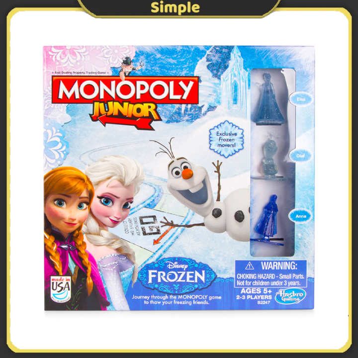 Frozen Monopoly Junior Board Game Edition For Family Party Game | Lazada