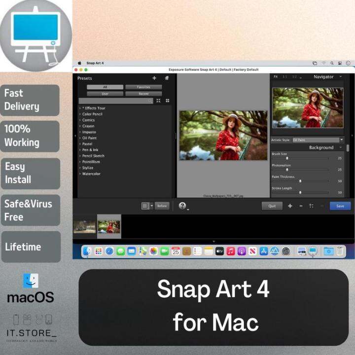 【MAC】Exposure Software Snap Art 4 Lifetime for Intel and M1 Chip Apple Silicone MacOs/Macbook ...