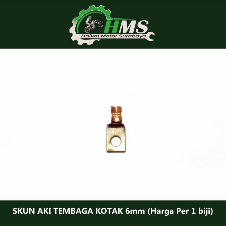 SKUN AKI TEMBAGA KOTAK 6mm (Harga Per 1 biji) - Scun terminal Accu ...