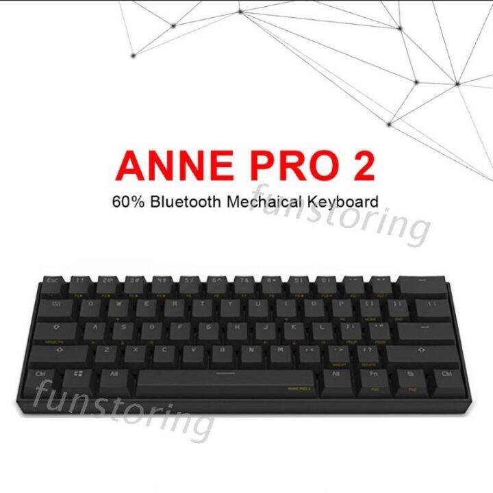 Fun Anne Pro 2 Bluetooth Csr 4 . 0 คีย์บอร์ดรองรับ Win8 Win10 | Lazada.co.th