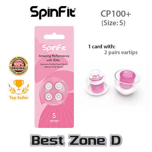 SpinFit CP100+ Eartips - 4mm (Size S) - Replaces the old CP100 model ...