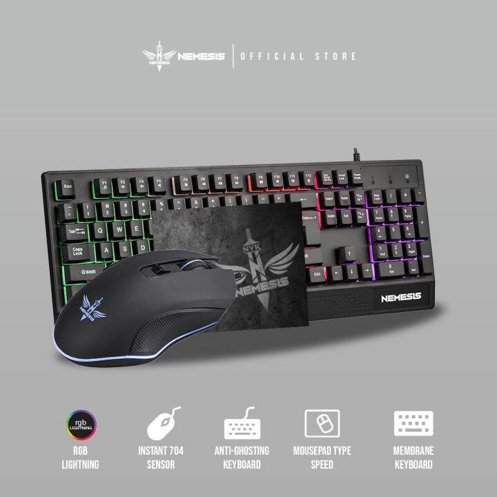 [100% ORI] NYK Nemesis Keyboard Gaming Combo Nemesis Drake Kc- 300 ...