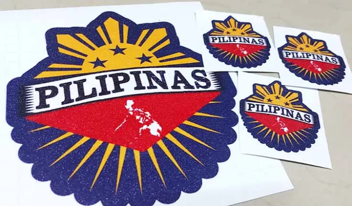 PILIPINAS vinyl sticker waterproof with glitter effect 8 inch 3inch ...