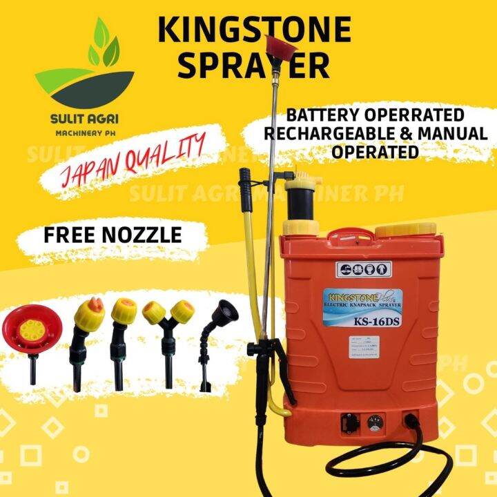 KINGSTONE Knapsack Sprayer Battery Rechargeable Manual Agricultural ...