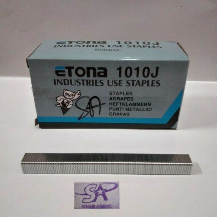 ETONA 1010J PAKU U ISI PAKU TEMBAK STAPLES 1010 J ISI 5000 PCS | Lazada ...