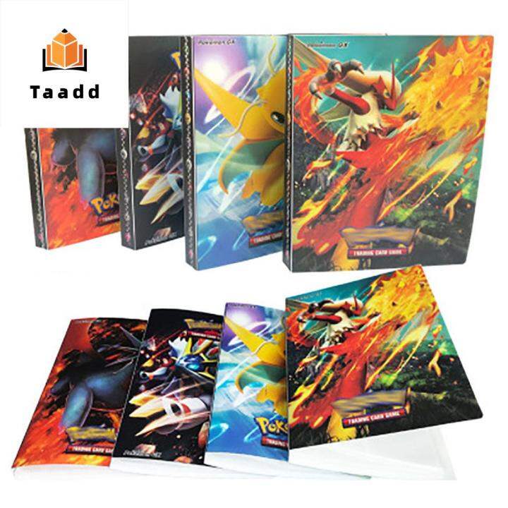 แฟ้มสะสมลายโปเกมอนของเล่นอนิเมะ TAADD โฟลเดอร์ตัวยึด Pikachu 240ชิ้น ...