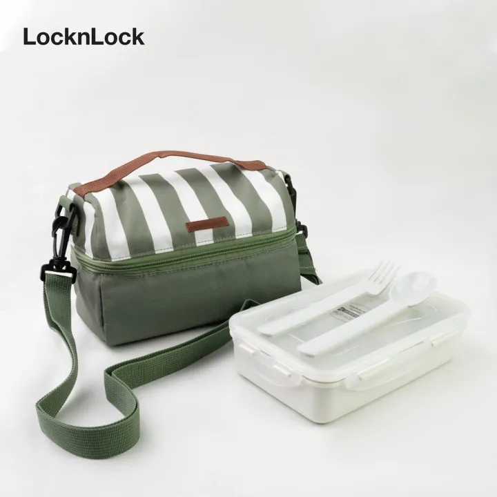 LocknLock New Thermal Insulated Lunch Bag Set with Strap for Work ...