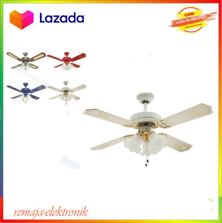 Uchida / maspion Kipas Angin Gantung Ceiling Fan 3 Lampu Cf125 Cf-125 ...