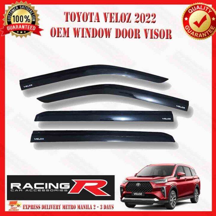 Toyota Veloz 2022 - 2023 INJECTION TYPE Window Door Visor Black 2022 ...