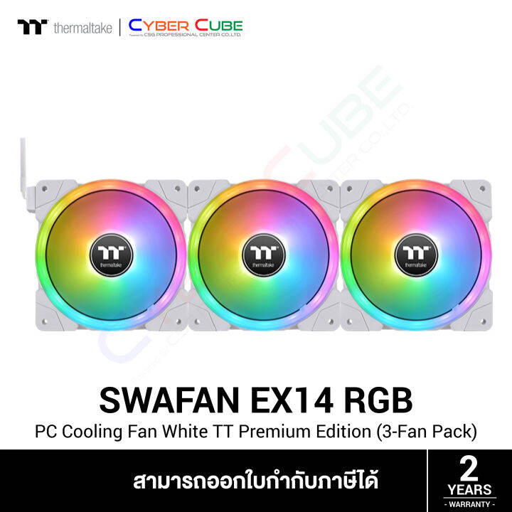 Thermaltake ( CL-F162-PL14SW-A ) SWAFAN EX14 RGB PC Cooling Fan TT Premium Edition (3-Fan Pack ...