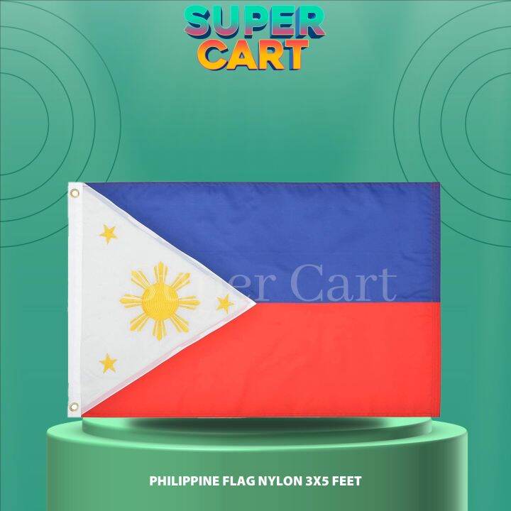 SUPERCART. PHILIPPINE FLAGS | FLAGLETS 12 pcs | NYLON flag | EMBROIDED ...