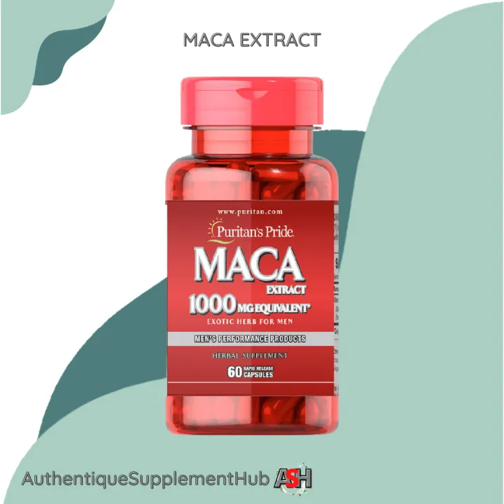 Puritan's Pride MACA Extract 1000mg Equivalent Exotic Herb for Men, 60 Capsules | Lazada PH