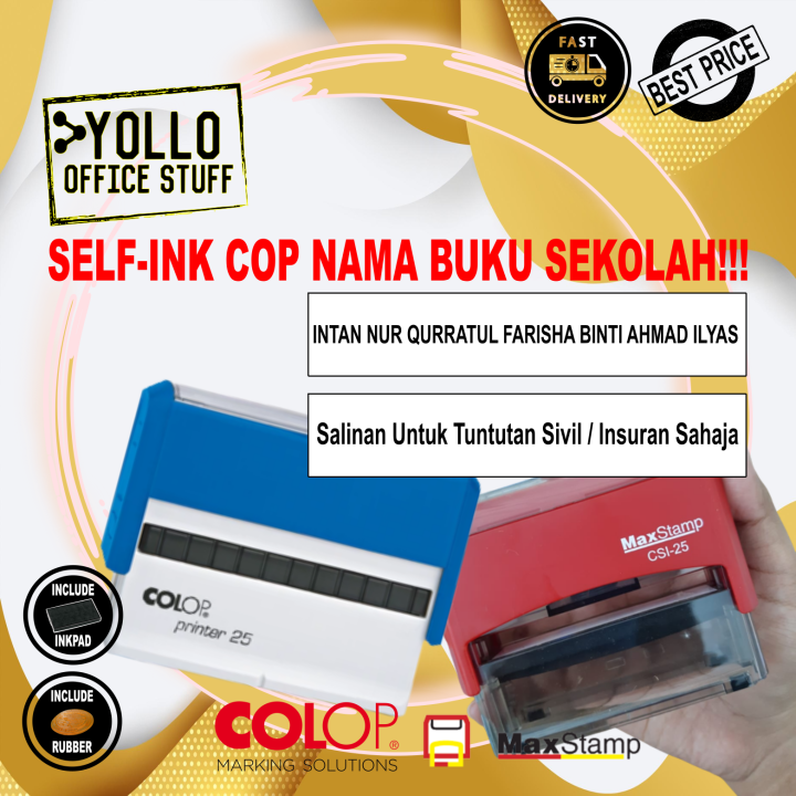 SPECIAL SIZE CSI-25 (BAJET) Rubber stamp Company Cop Self Inking harga ...