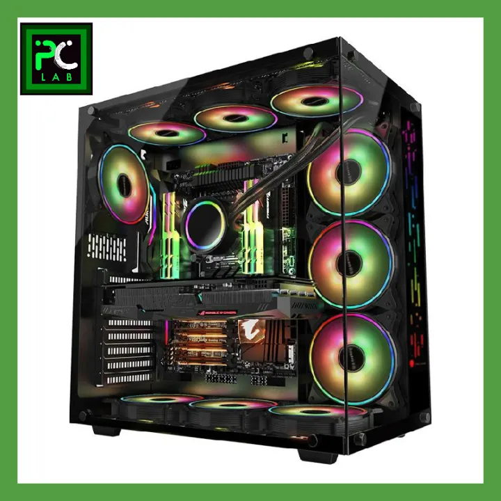 Coolman Robin 2 Dual Chamber Tempered Glass Gaming Case- Black | Lazada PH