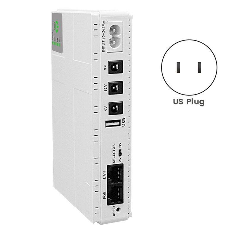 5V 9V 12V Uninterruptible Power Supply Mini UPS POE 10400MAh Battery ...