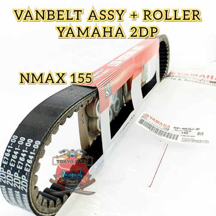 VANBELT ASSY + ROLLER YAMAHA 2DP KUALITAS ORIGINAL PRESISI ANTI SELIP TARIKAN ENTENG TIDAK BUNYI ...