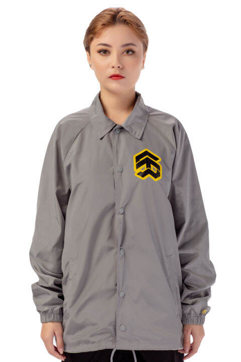 5THEWAY® /stroke/ BIG LOGO COACH JACKET™ in SHARKSKIN aka Áo Khoác Dù ...
