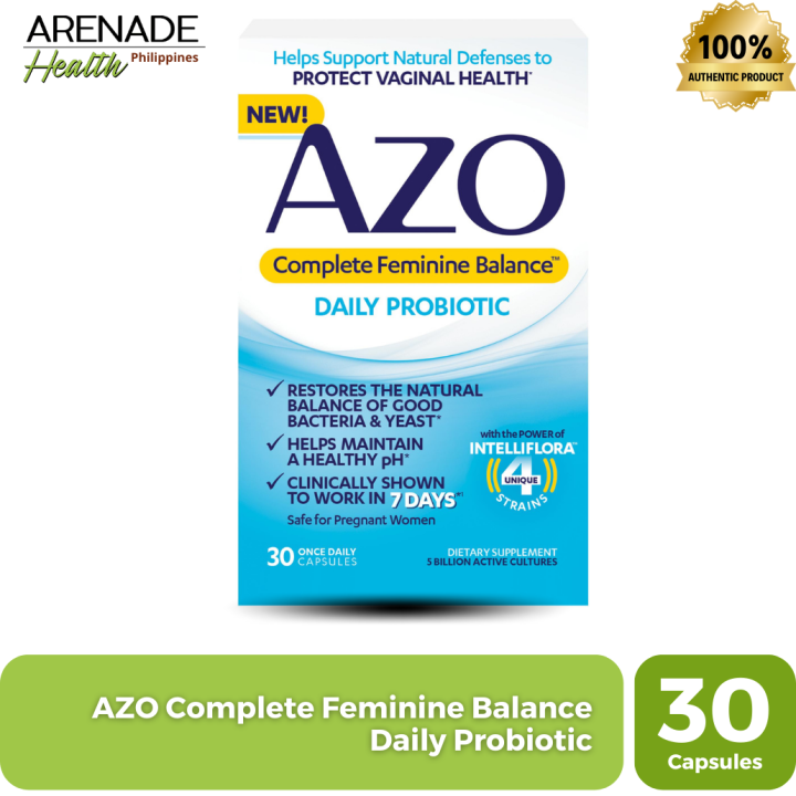 AZO Complete Feminine Balance Daily Probiotic (30 Capsules) | Lazada PH