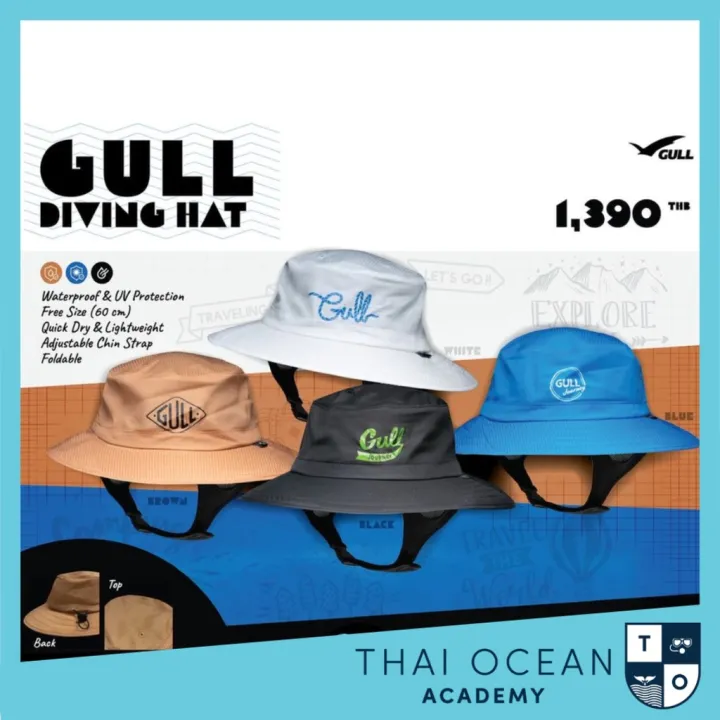 🤿 Gull Diving Hat 🤠 หมวกดำน้ำกันแดดUV☀️ หรือ ใส่ดำน้ำ🤿 | Lazada.co.th