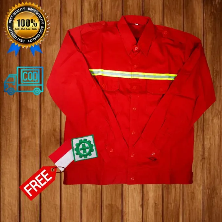 Wearpack Safety Pria Baju Lapangan Lengan Panjang Seragam Proyek ...