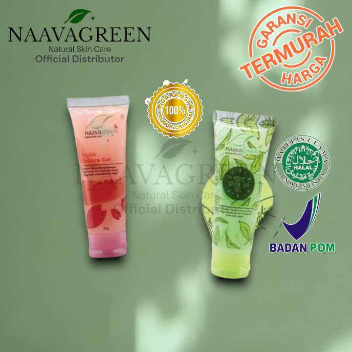 Naavagreen Moist Greentea Gel /Anti aging dan melembabkan Sakura Gel ...