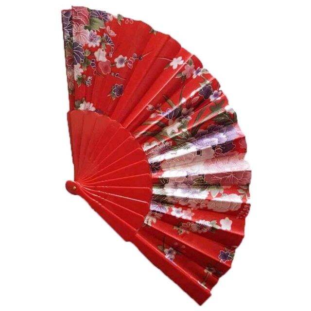 Flower Design Color Flame Plastic Folding Fan Color Lining Pamaypay ...