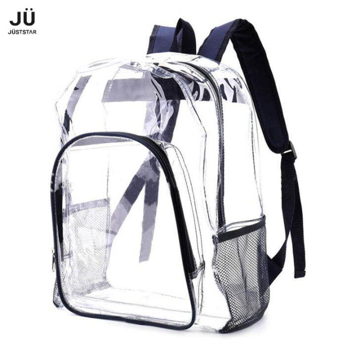 Just Star Transparent pvc backpack Transparent student jelly pack | Lazada