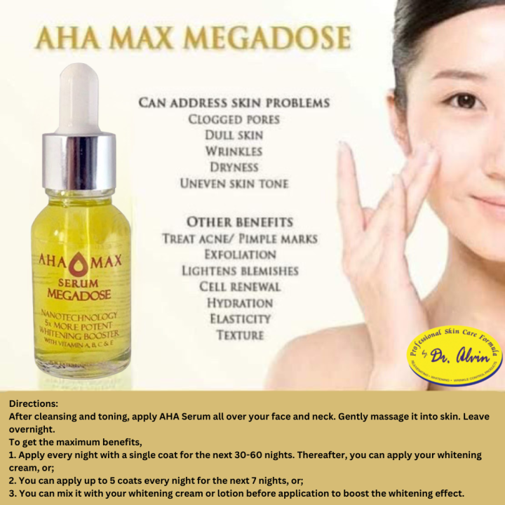 Dr. Alvin AHA MAX Serum Megadose 15ml | Lazada PH