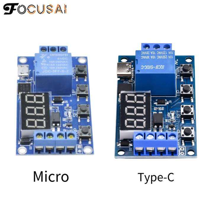 FocusAi Timer Relay Time Delay Relay DC 6-30V Delay Controller Board ...