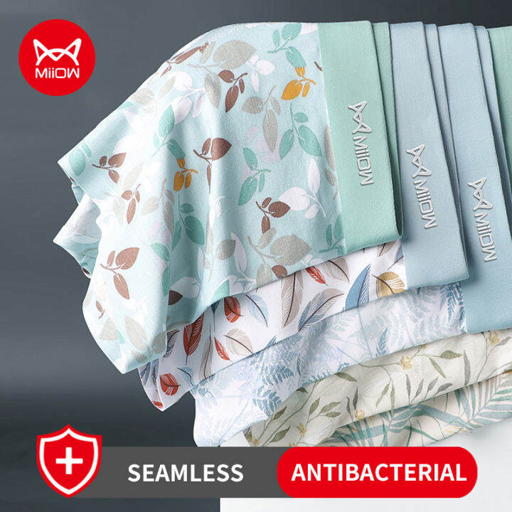 MiiOW 4Pcs Ins คุณภาพสูงผู้ชายชุดชั้นใน Comfort โพลีเอสเตอร์โปร่งใสกางเกงในชายกางเกง Bxoers ...