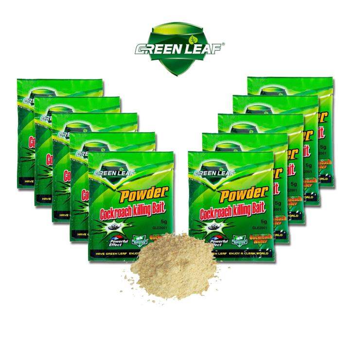 Effective Green Leaf Powder Cockroach Killing Bait (10 pieces) -- pests ...