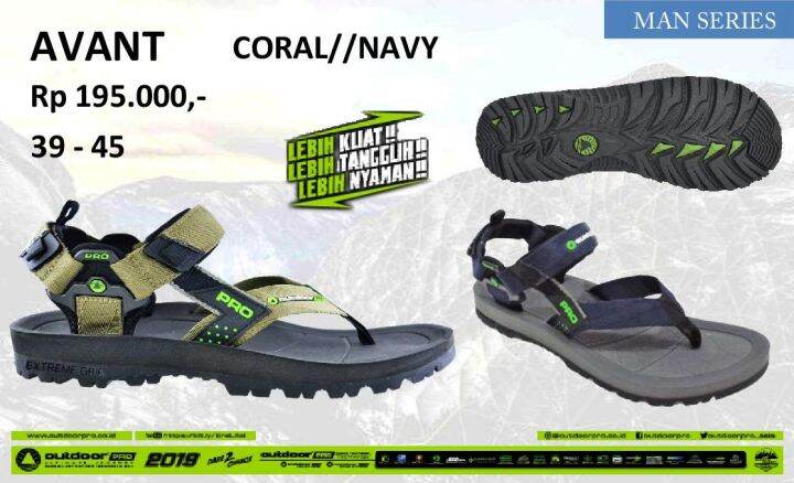 Outdoor Pro Sandal Gunung Cowok AVANT / Sandal Gunung Model Japit New ...