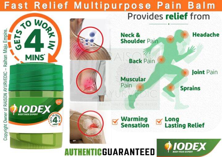 Iodex - Bottle of 40 g / 16gm Balm - Pain Balm | Lazada