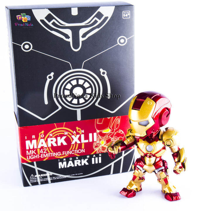 ProudNada Toys ของเล่นเด็ก ฟิกเกอร์ โมเดล ไอร่อนแมน(มีไฟ) IRON MAN MARK ...